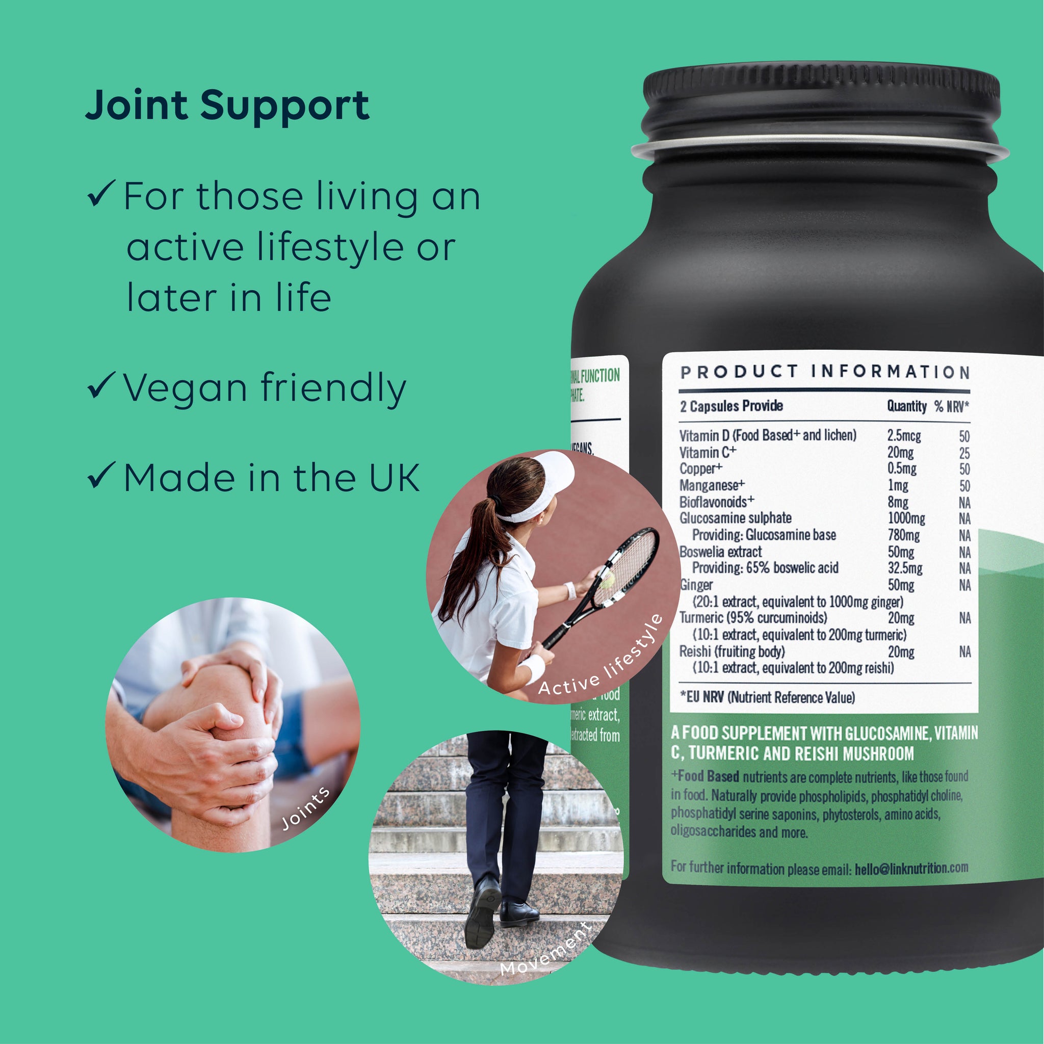 Joint Support Food Based Vitamin and Mineral Natural Health Supplement ...